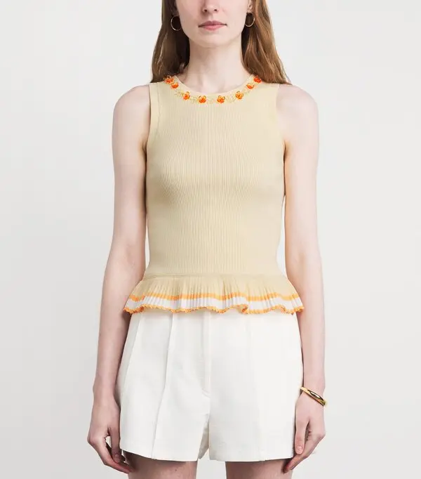 Claudie Pierlot Embellished Tank Top - White