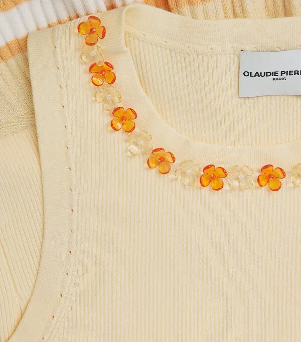 Claudie Pierlot Embellished Tank Top - White