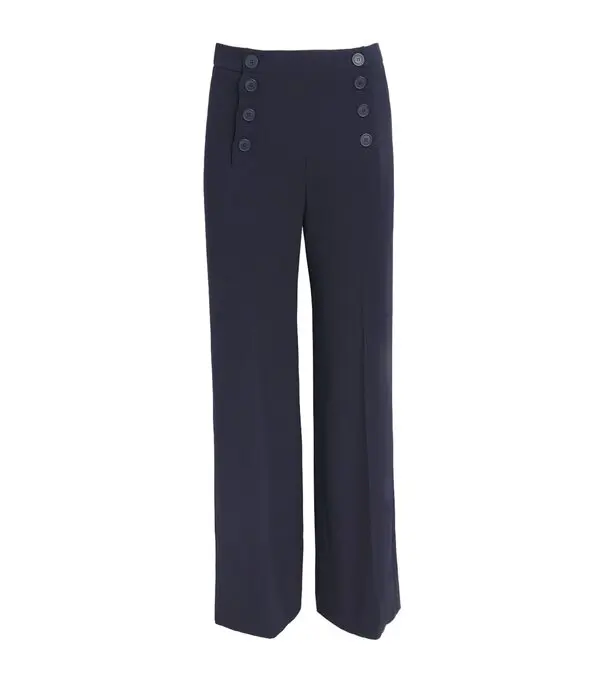 Claudie Pierlot Sailor Wide-leg Trousers - Blue