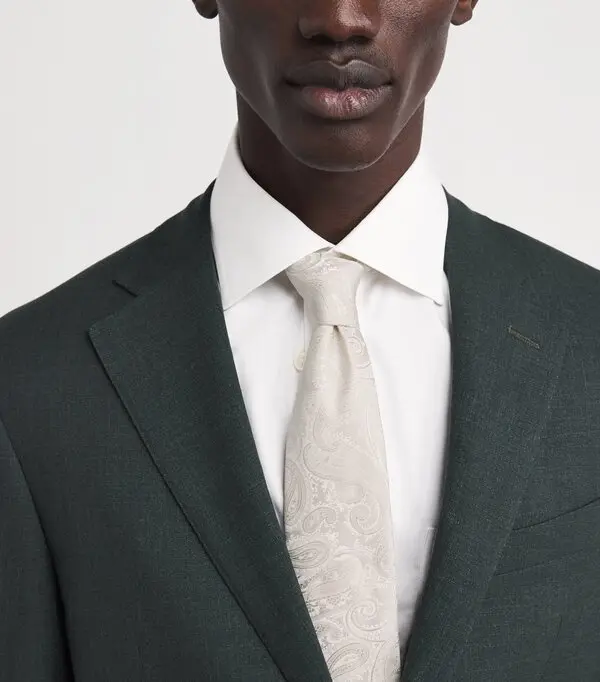 BOSS Silk-blend Paisley Neck Tie