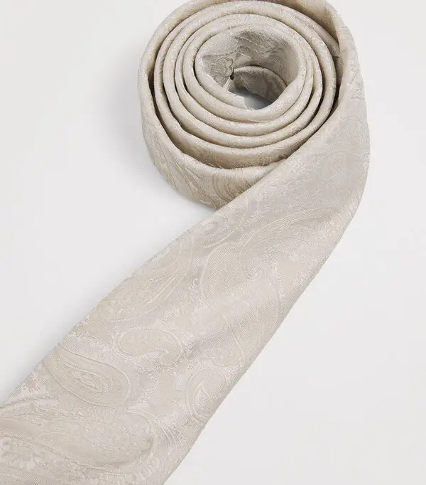 BOSS Silk-blend Paisley Neck Tie