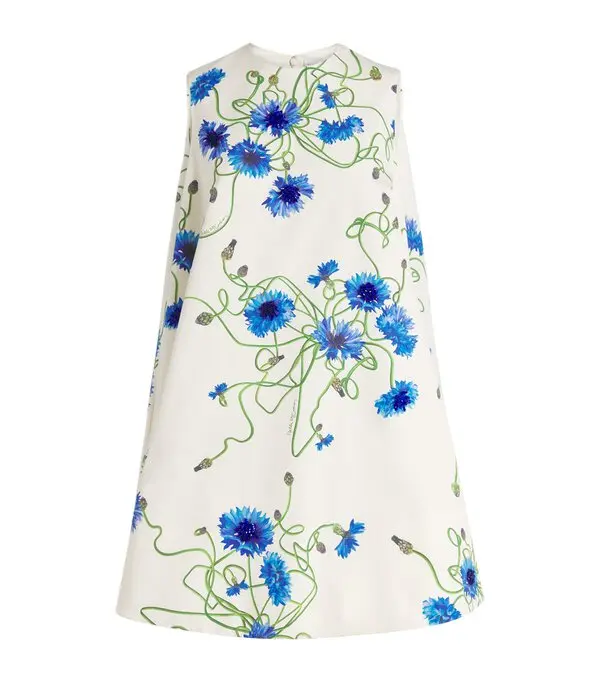 Stella McCartney Cotton Floral A-line Mini Dress - White