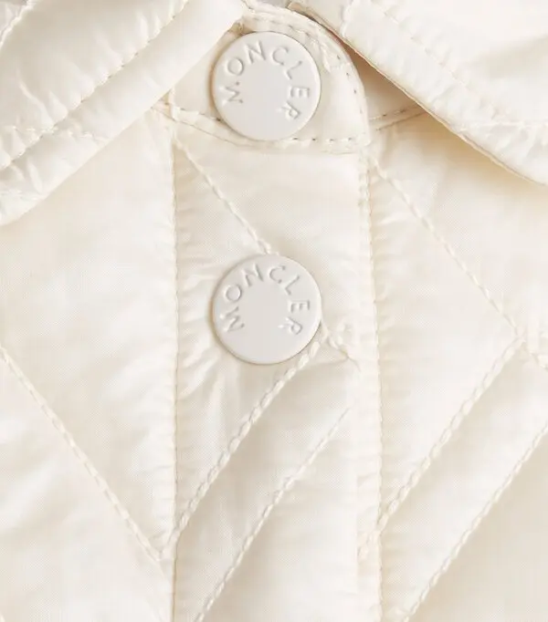 Moncler Diamond-quilted Overshirt - Ivory