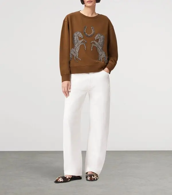 ALLSAINTS Cotton Pippa Sweatshirt - Brown