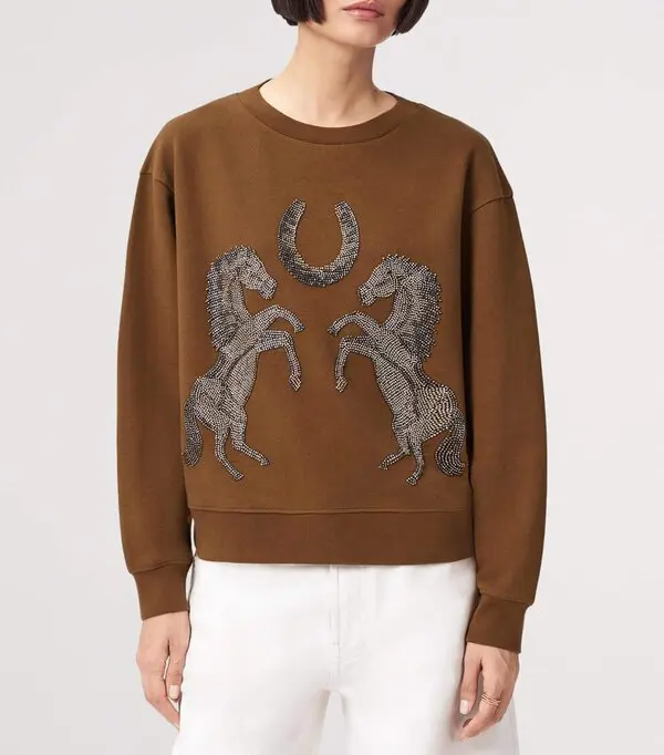 ALLSAINTS Cotton Pippa Sweatshirt - Brown