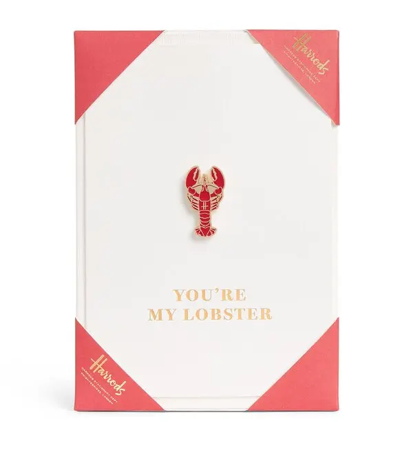 Harrods Lobster Pin Badge Card - Gold