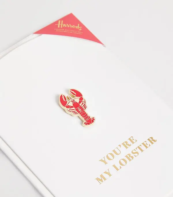 Harrods Lobster Pin Badge Card