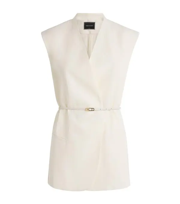 Fabiana Filippi Crepe Sleeveless Blouse - Ivory