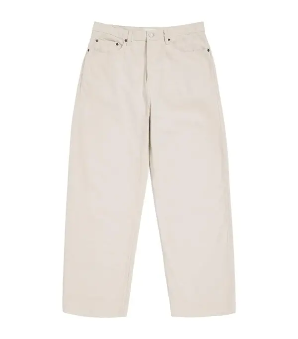 FRAME Baggy Cotton Denim Jeans - Ivory