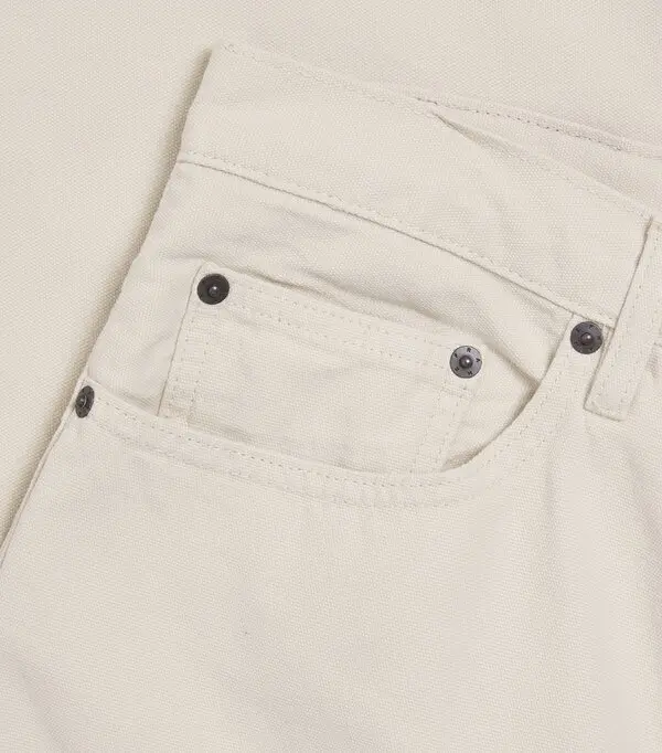 FRAME Baggy Cotton Denim Jeans - Ivory