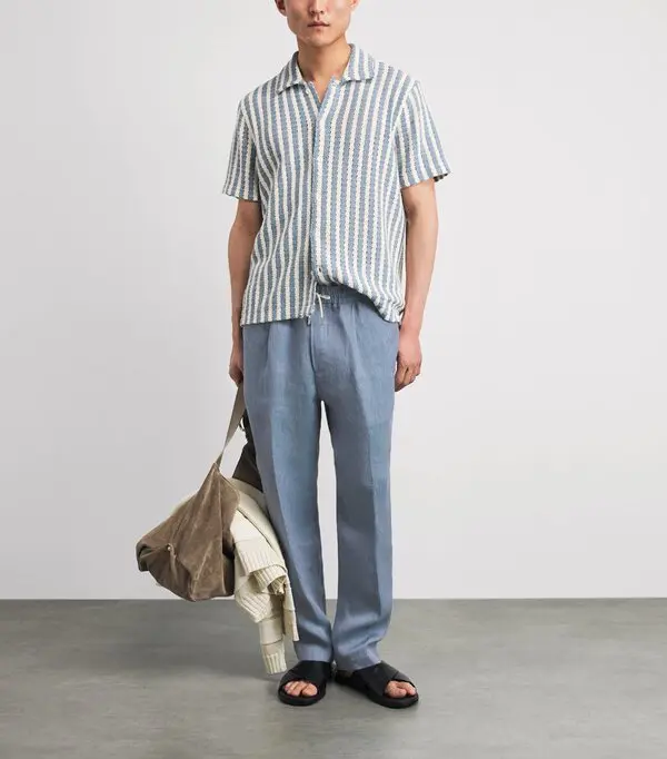 Jacob Cohen Linen Drawstring Trousers