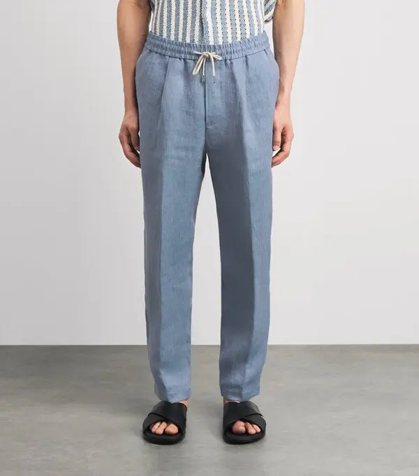 JACOB COHЁN Linen Drawstring Trousers