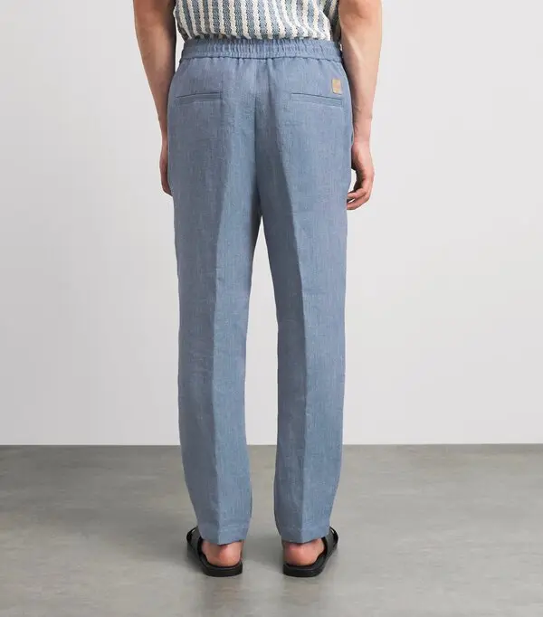 JACOB COHЁN Linen Drawstring Trousers