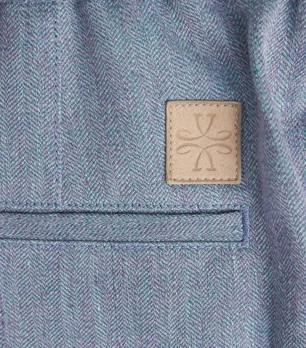 JACOB COHЁN Linen Drawstring Trousers