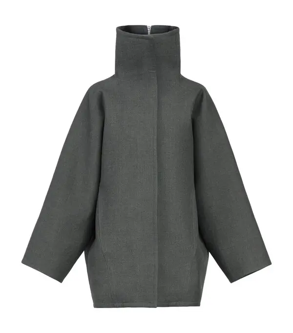 Alaïa Wool Double-layered Coat - Grey