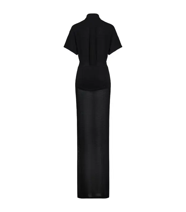 Alaïa Wool Knit Polo Dress