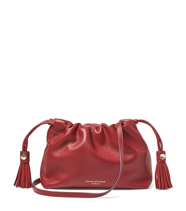 ASPINAL OF LONDON Leather East West Hudson Cross-body Bag - Red