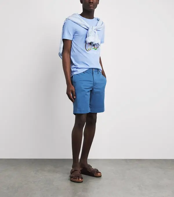 Polo Ralph Lauren Cotton Polo Bear Bicycle Slim T-shirt - Blue