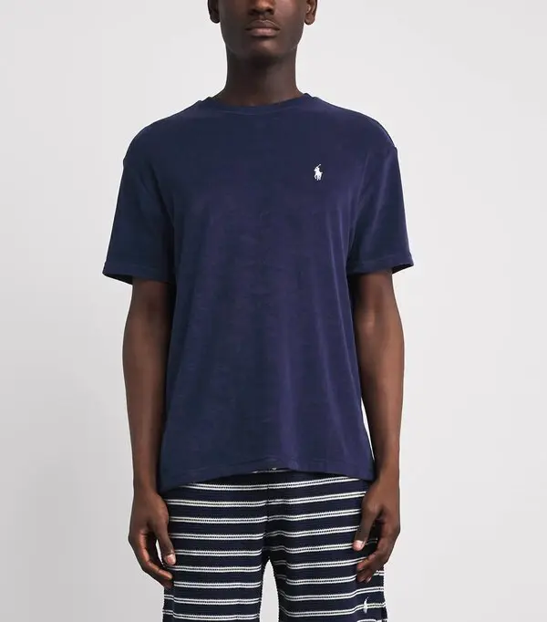 Polo Ralph Lauren Cotton-blend Terry Cloth T-shirt - Navy
