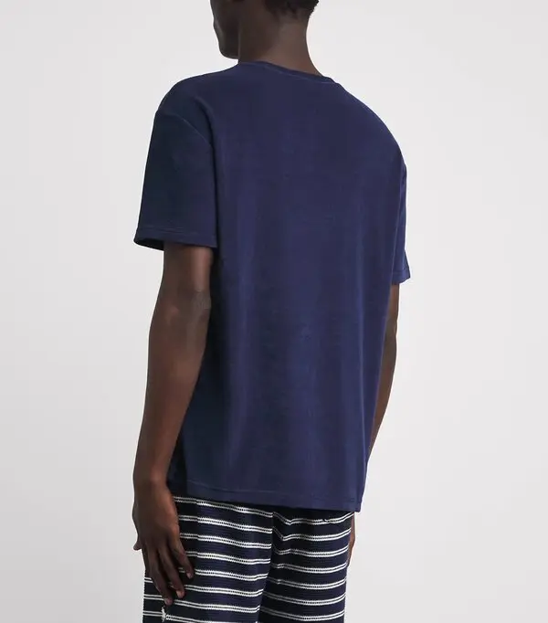 Polo Ralph Lauren Cotton-blend Terry Cloth T-shirt - Navy