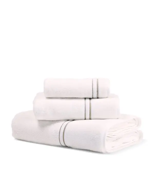 Frette Cotton Layering Embroidery Bath Sheet