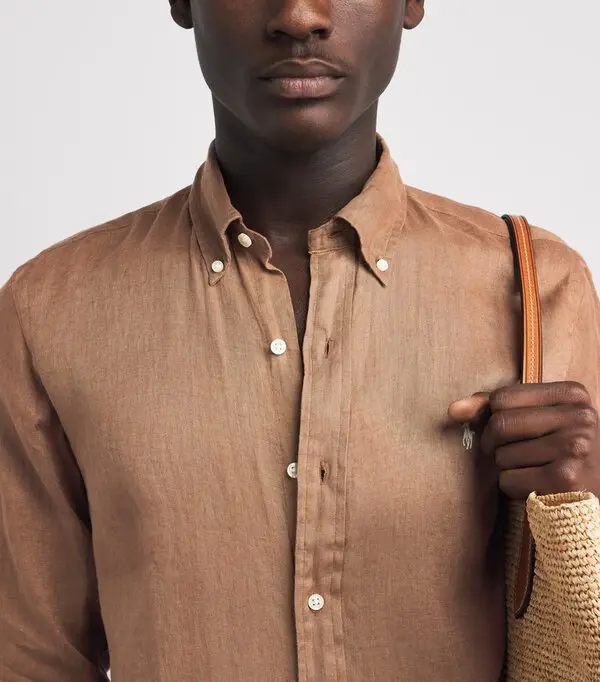 Polo Ralph Lauren Linen Custom-fit Shirt - Brown