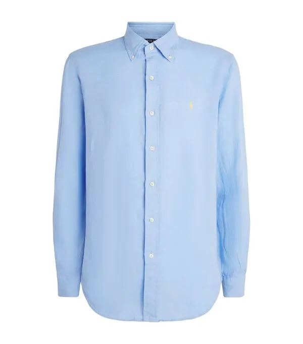 Polo Ralph Lauren Linen Custom-fit Shirt - Blue