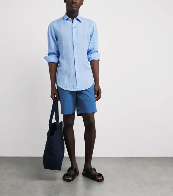 Polo Ralph Lauren Linen Custom-fit Shirt - Blue