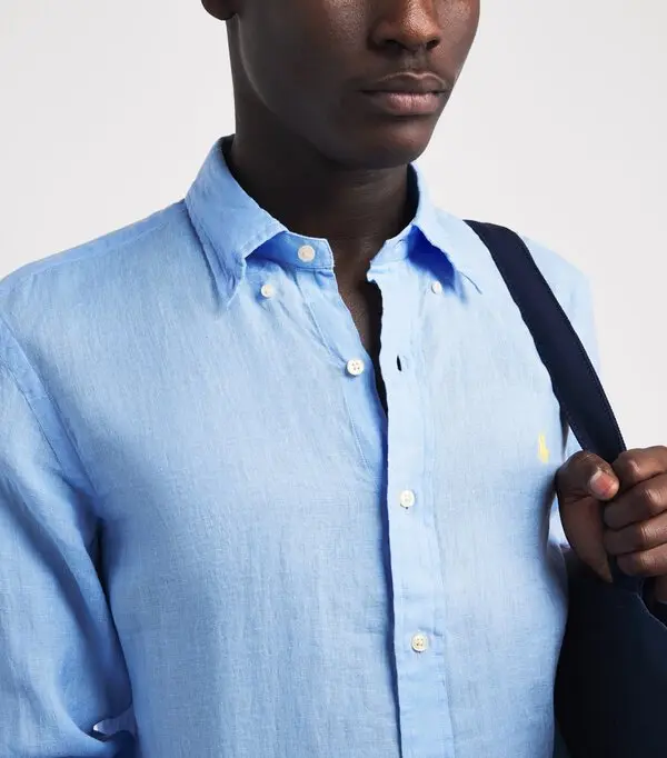 Polo Ralph Lauren Linen Custom-fit Shirt - Blue
