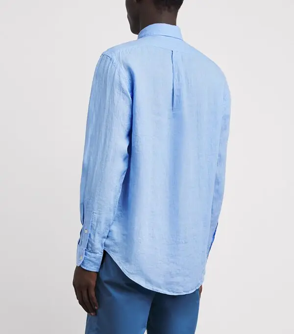 Polo Ralph Lauren Linen Custom-fit Shirt - Blue