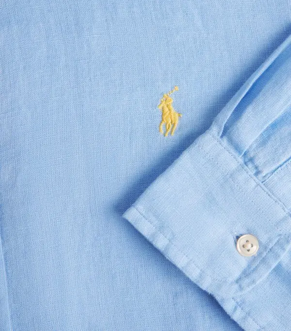 Polo Ralph Lauren Linen Custom-fit Shirt - Blue