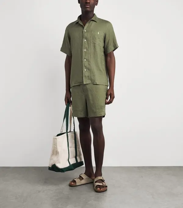 Polo Ralph Lauren Linen Short-sleeve Classic-fit Shirt - Green