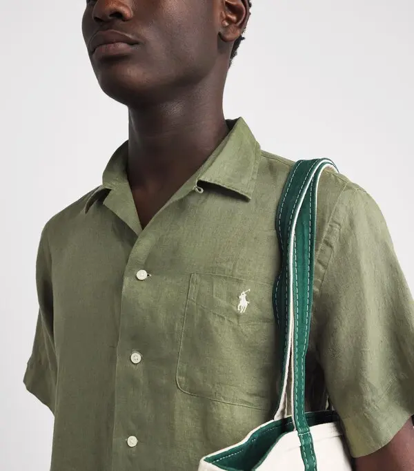Polo Ralph Lauren Linen Short-sleeve Classic-fit Shirt - Green