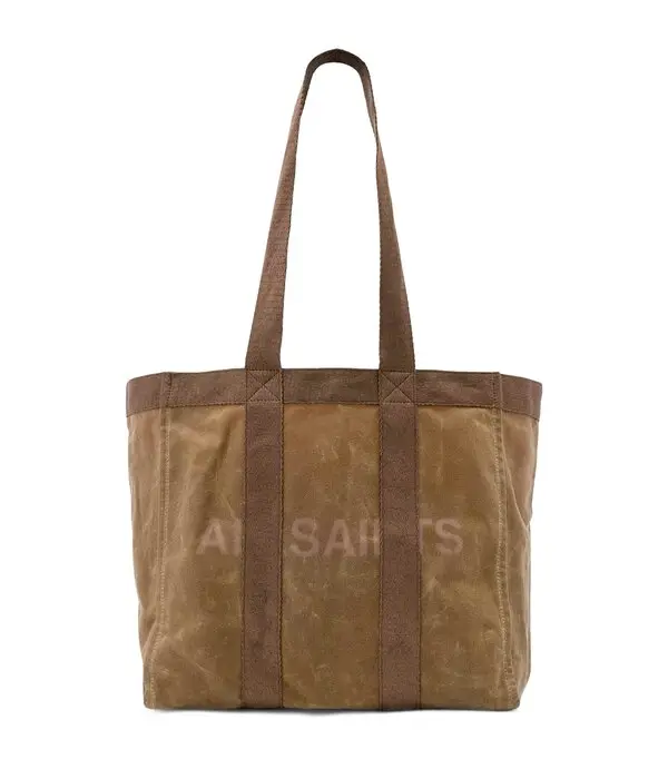 ALLSAINTS Organic Cotton Canvas Layo Tote Bag - Brown