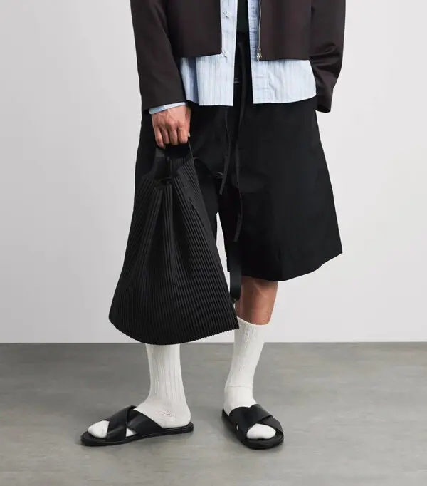 Issey Miyake Drawstring Pleated Shoulder Bag