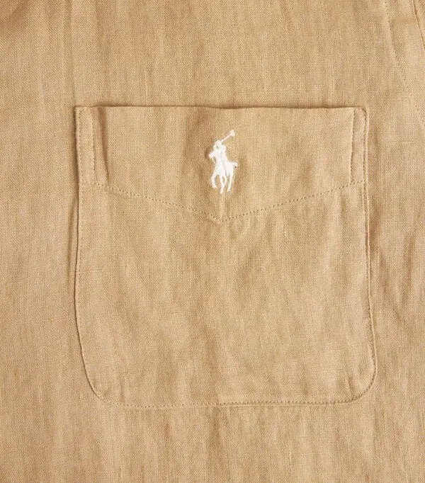 Polo Ralph Lauren Linen Short-sleeve Classic-fit Shirt - Beige
