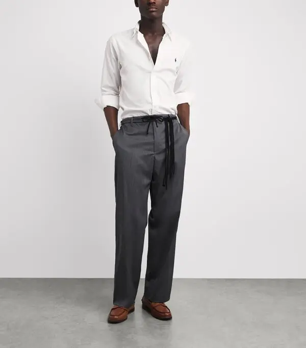 Polo Ralph Lauren Cotton Seersucker Custom Fit Shirt - White