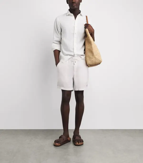 Polo Ralph Lauren Linen Prepster Shorts - White