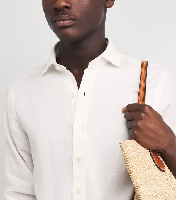 Polo Ralph Lauren Linen Polo Pony Shirt - White
