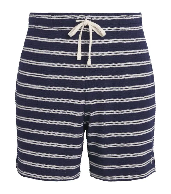 Polo Ralph Lauren Cotton-blend Pointelle Jersey Shorts - Blue