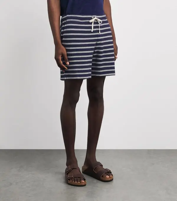 Polo Ralph Lauren Cotton-blend Pointelle Jersey Shorts - Blue