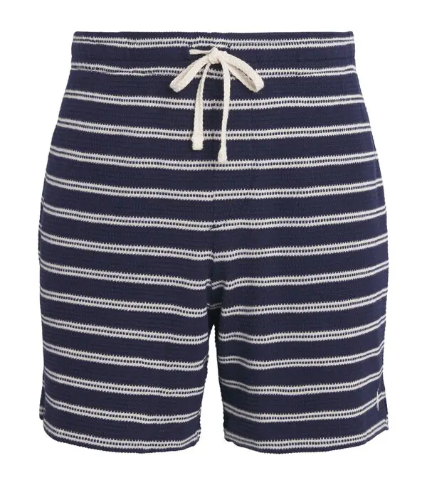 Polo Ralph Lauren Cotton-blend Pointelle Jersey Shorts - Blue