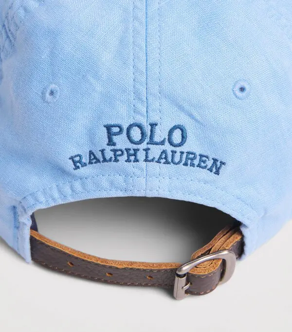 Polo Ralph Lauren Linen Harbour Polo Bear Cap - Blue