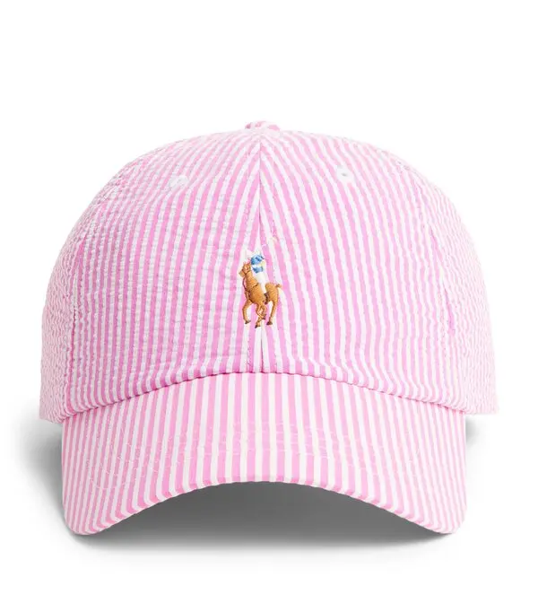 Polo Ralph Lauren Seersucker Stripe Cap - Pink
