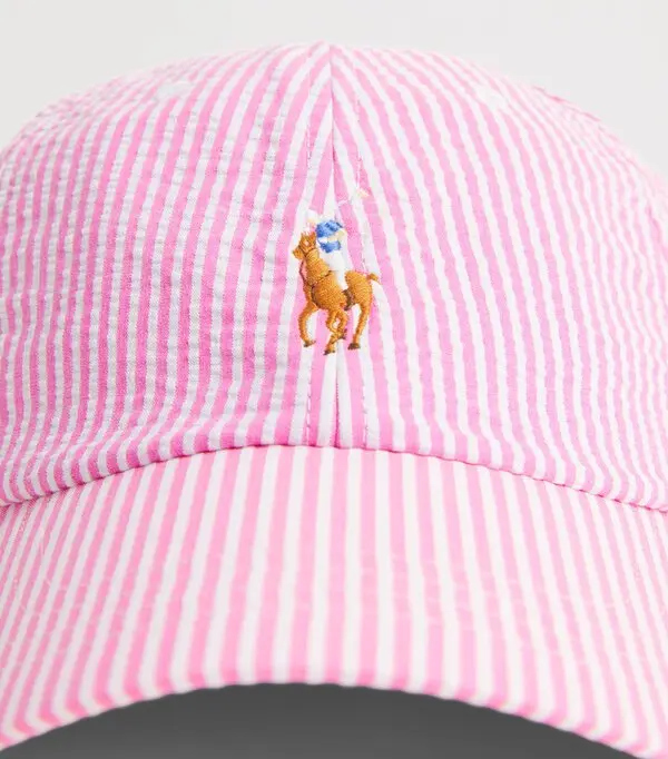 Polo Ralph Lauren Seersucker Stripe Cap - Pink