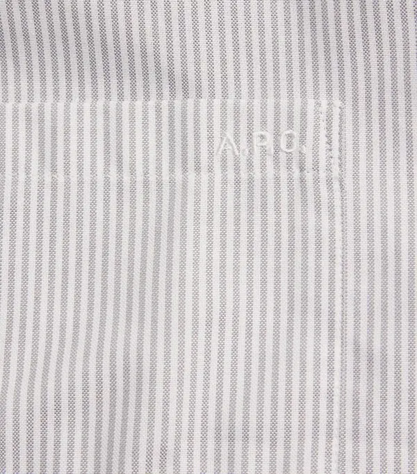 A.p.c. Organic Cotton Stripe Shirt - Grey