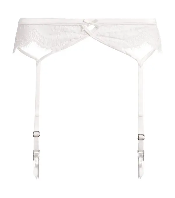 FLEUR DU MAL Lace Frankie Suspender Belt - Ivory