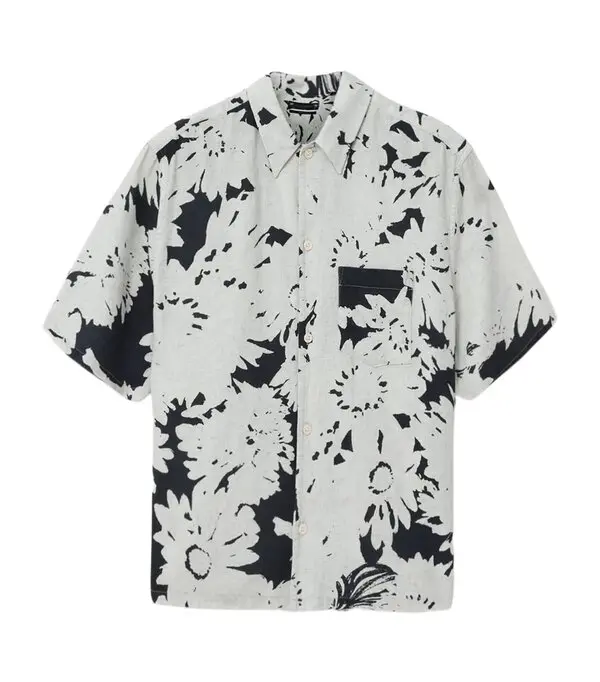 ALLSAINTS Organic Cotton-linen Girona Shirt - White