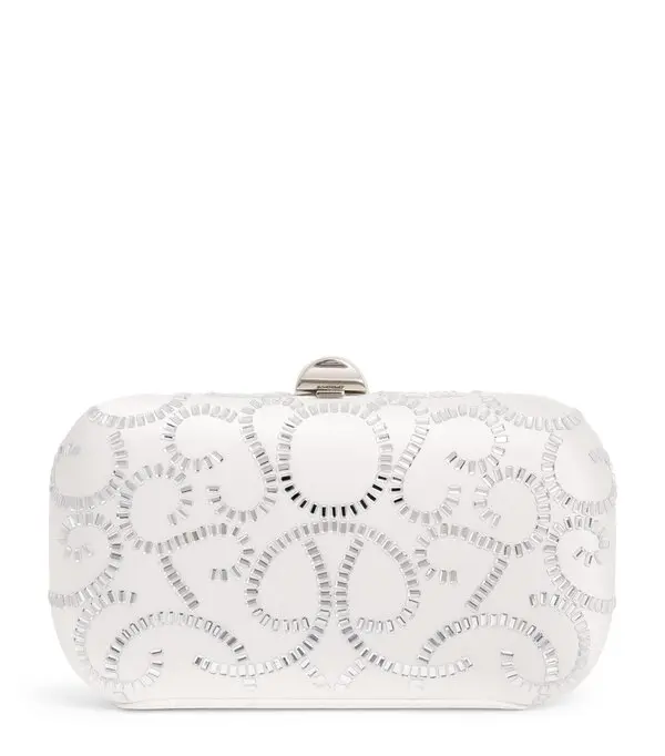 Rodo Satin Embellished Clutch Bag - Gold