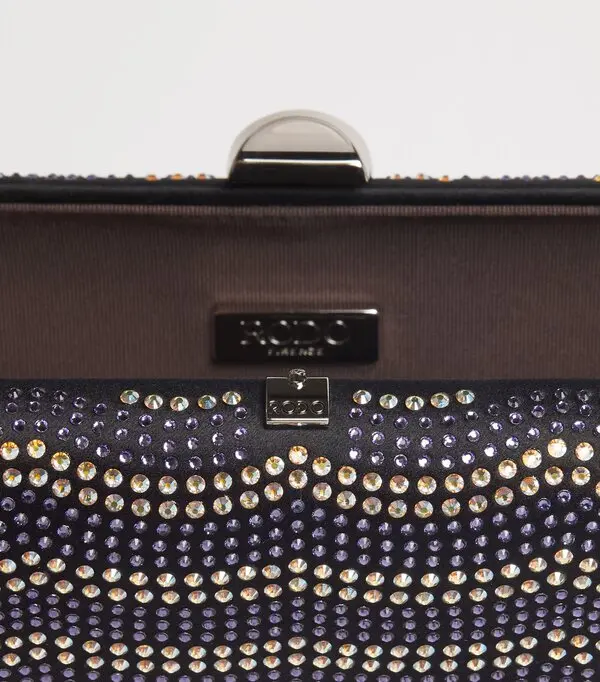 Rodo Embellished Wave Clutch - Silver